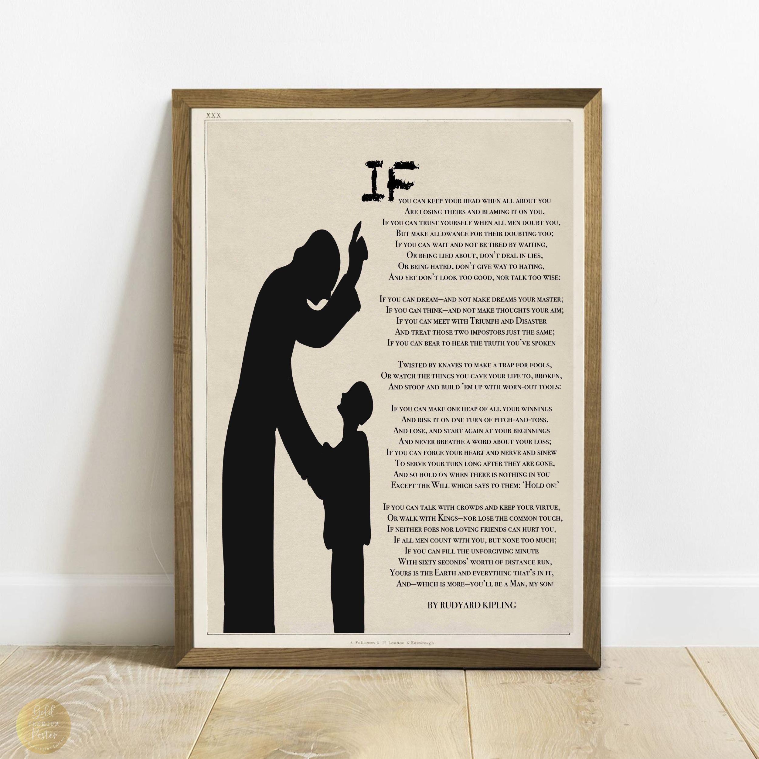 If Poem 1895 Rudyard Kipling Printable If Poem Famous Poem - Etsy