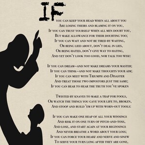 If Poem, 1895 Rudyard Kipling, Printable If Poem, Famous Poem ...