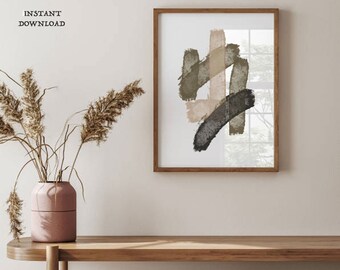 Japandi Wall Art Print Set of 2 Neutral Beige Cream Textured Artwork Wabi Sabi Modern Abstract ...