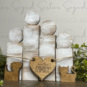 Wooden Block Family | Home Decor | Shelf Sitter | Our Family | Tier ...