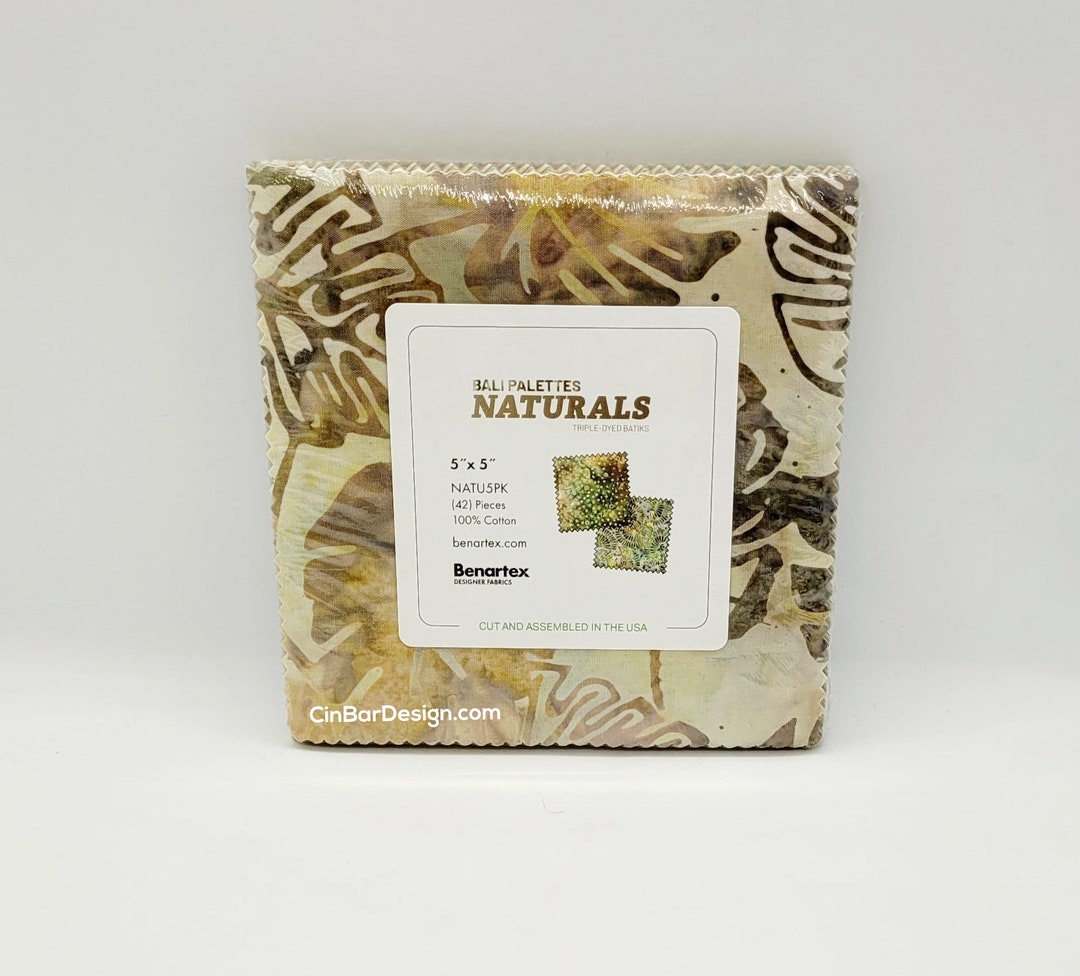 Batik Charm Pack, Naturals, Bali Palettes Triple Dyed Batiks by ...
