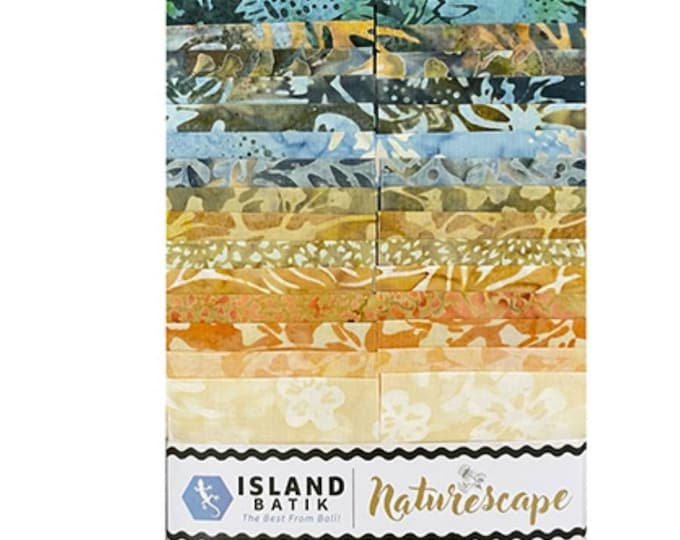 Batik Fabric, Island Batik, Natural Healing, 40 Pc 2.5"×42" Strips ...