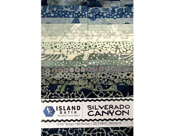Batik Fabric, Island Batik, Silverado Canyon, 40 Pc 2.5"×44" Square ...