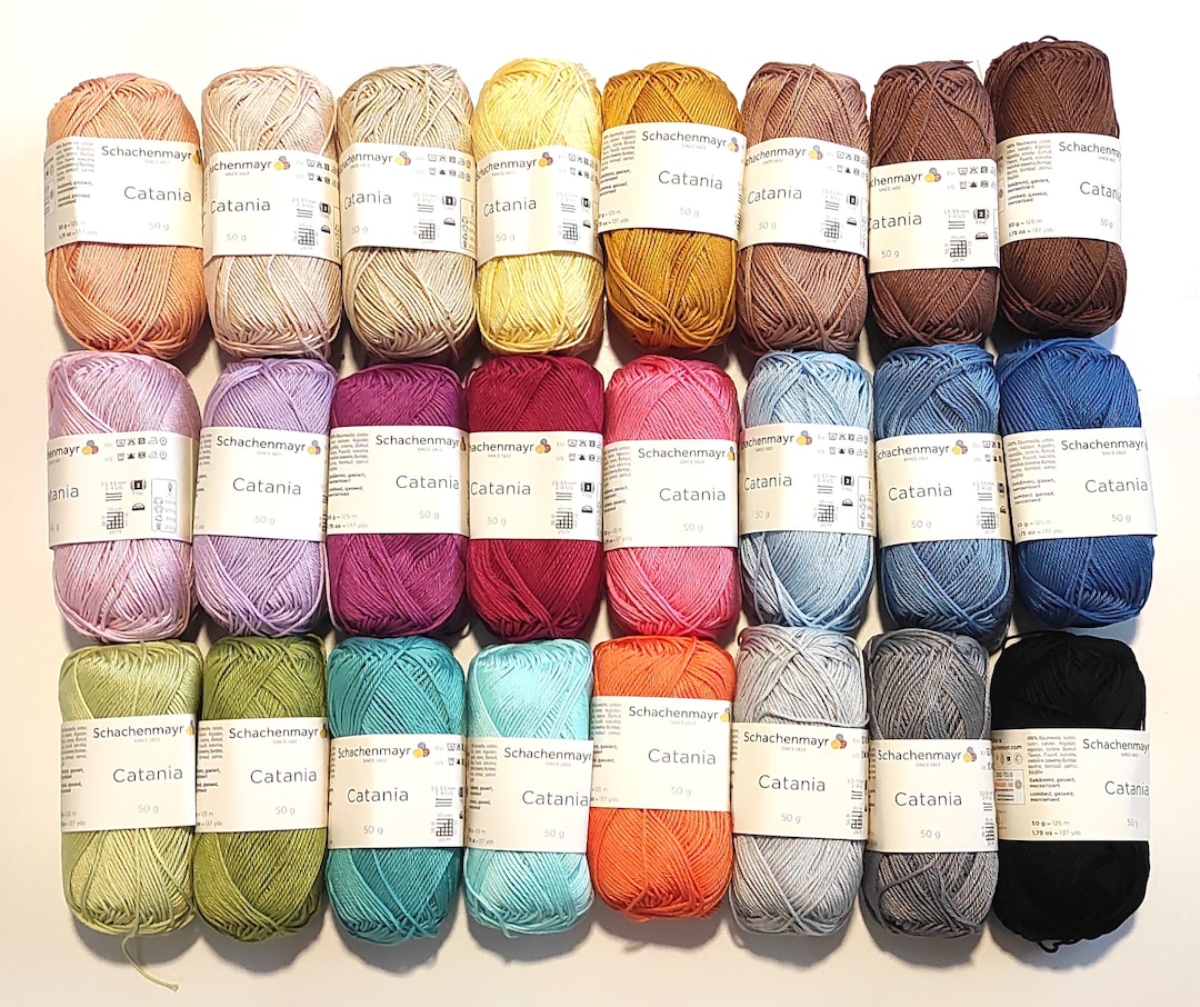 Schachenmayr Catania, 100% Cotton Mercerized Crochet Yarn Knitting Yarn ...