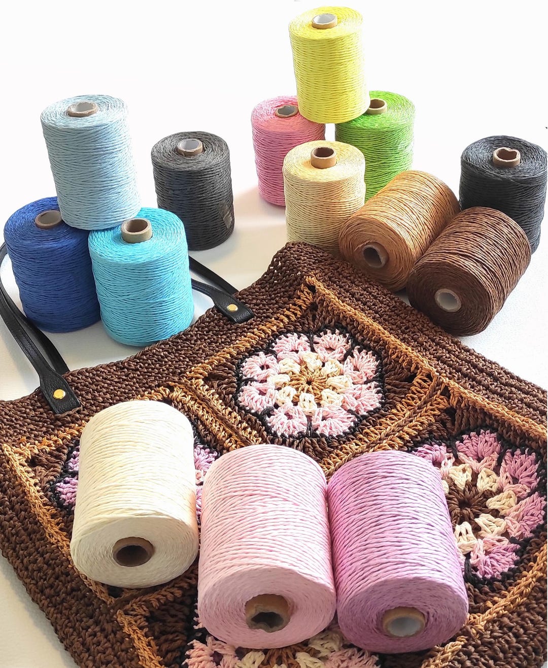 Raffia Straw Yarn for Knitting, Crocheting Paper Threads, 280-300m - Etsy