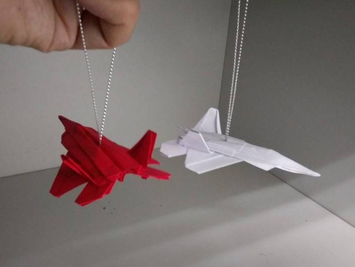 Set of 2 Ornament Origami Car Dash Dashboard Reverse Mirror Rear View ...