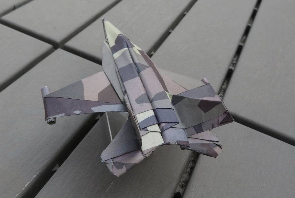 F-18 Origami Paper Airplane With Display Stand MODELFA180024 Topgun ...