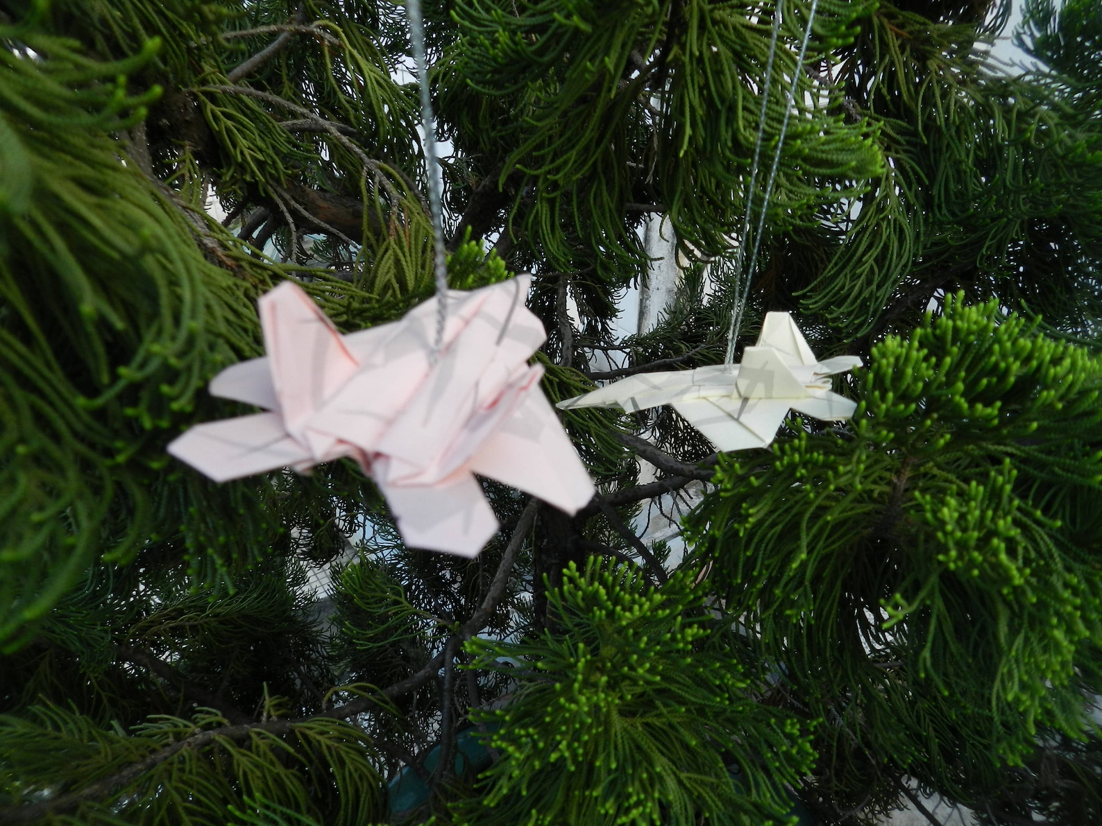 Set of 2 Ornament Origami Car Dash Dashboard Reverse Mirror Rear View ...