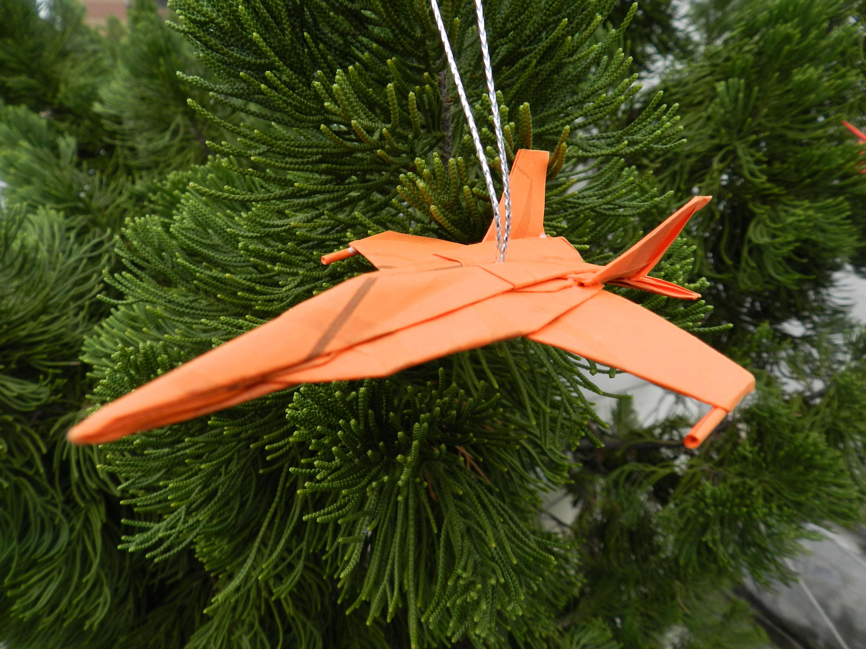 Set of 2 Ornament Origami Car Dashboard Reverse Mirror Christmas Tree ...