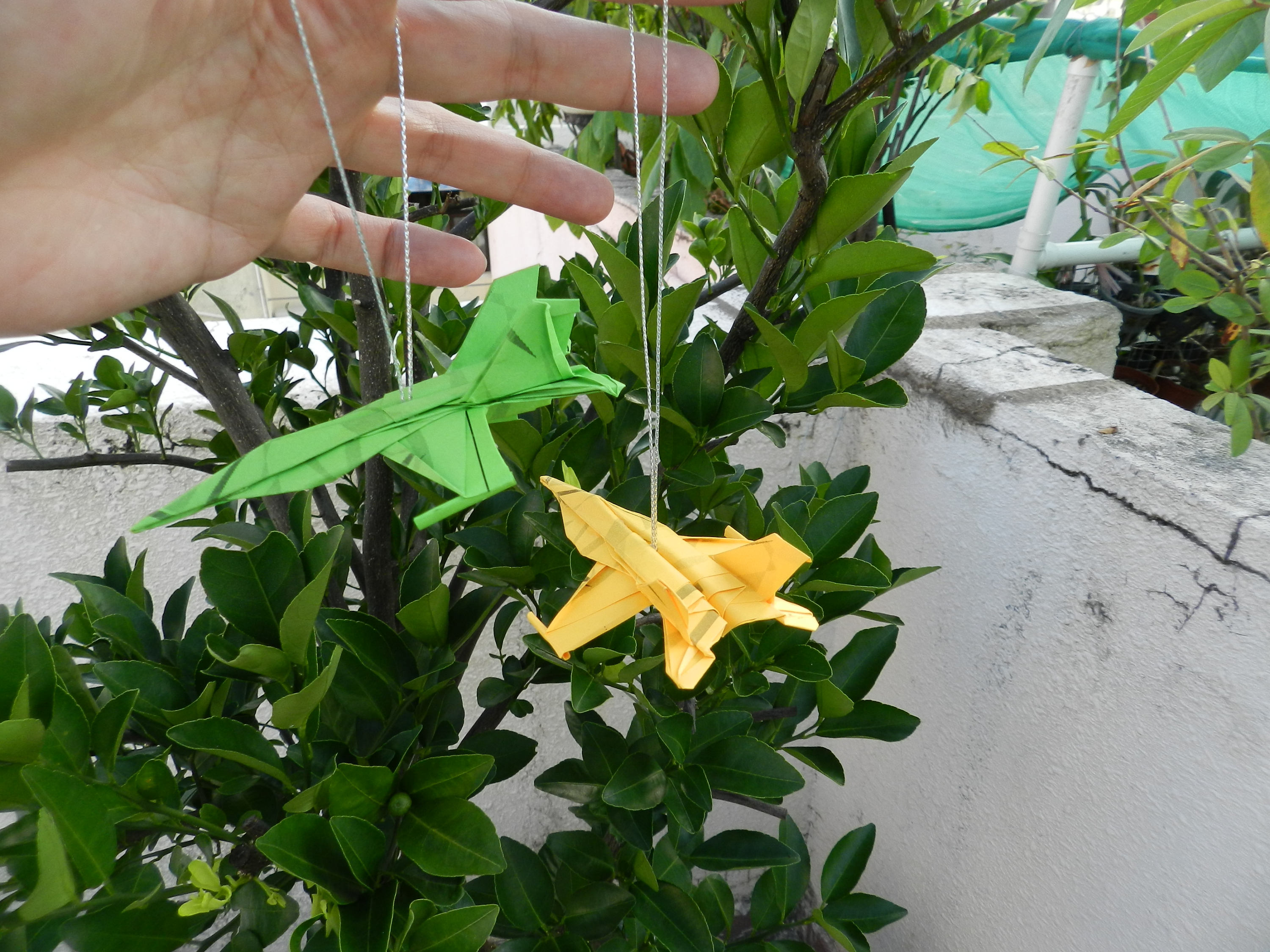 Set of 2 Ornament Origami Car Dashboard Reverse Mirror Christmas Tree ...