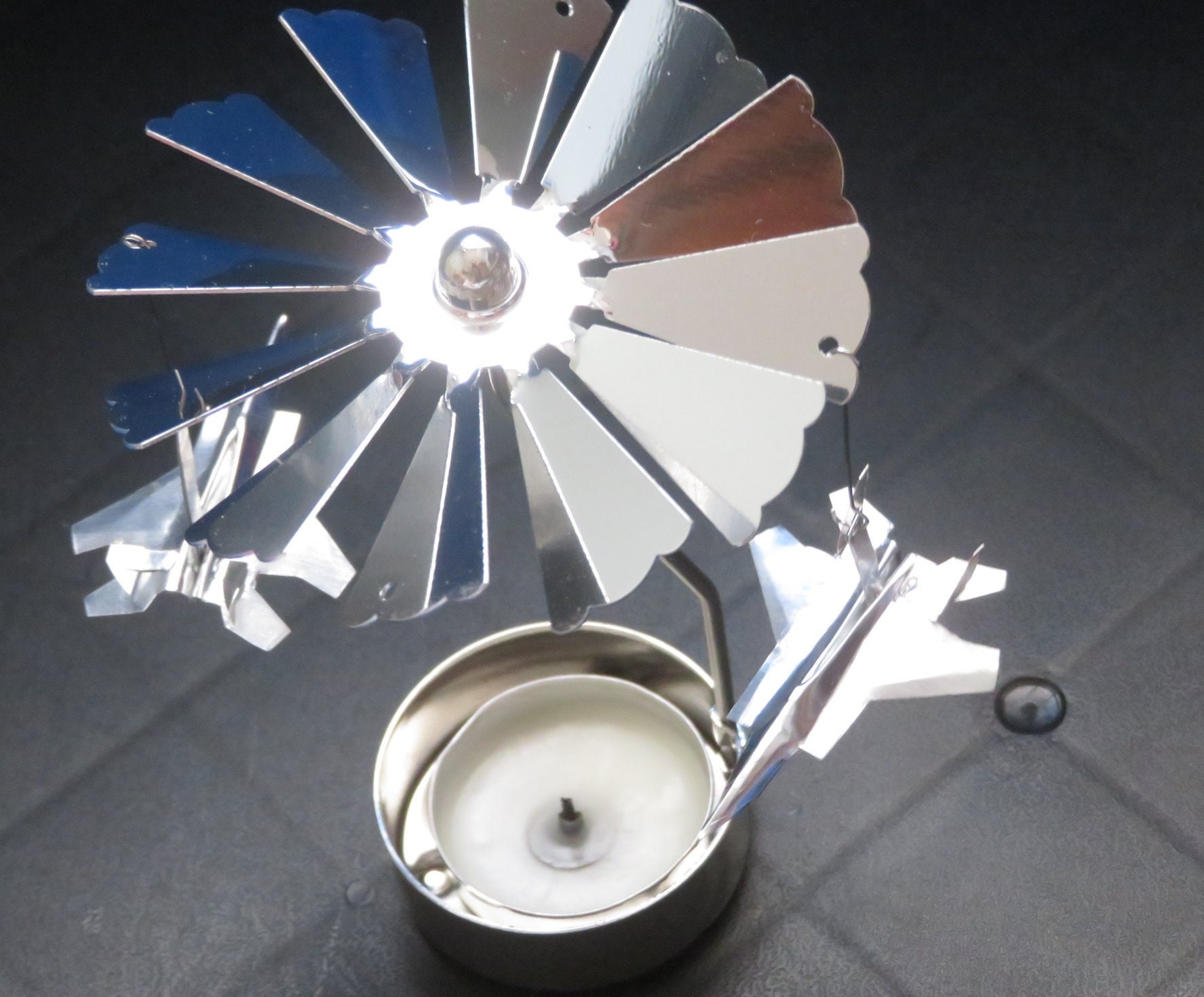 Rotary Spinning Tea Light Carousel Candle Holder Plane Decoration in ...