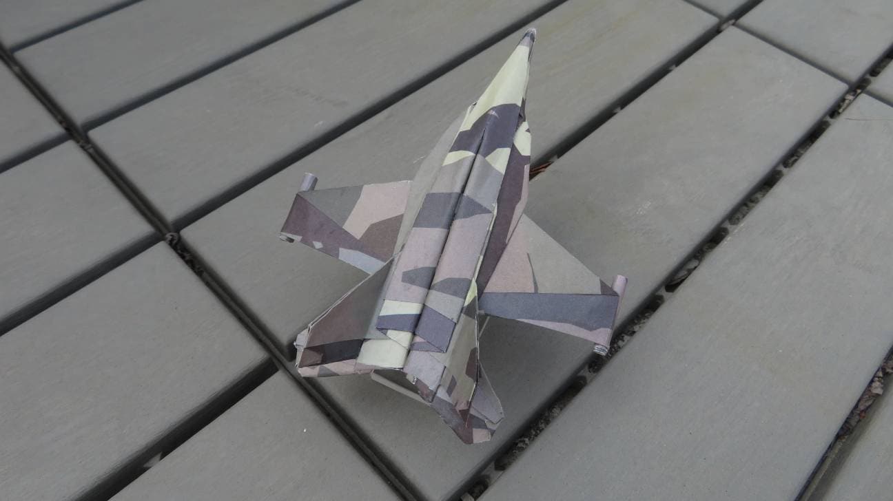 F-18 Origami Paper Airplane With Display Stand MODELFA180024 Topgun ...