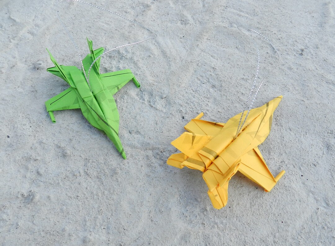 Set of 2 Ornament Origami Car Dashboard Reverse Mirror Christmas Tree ...