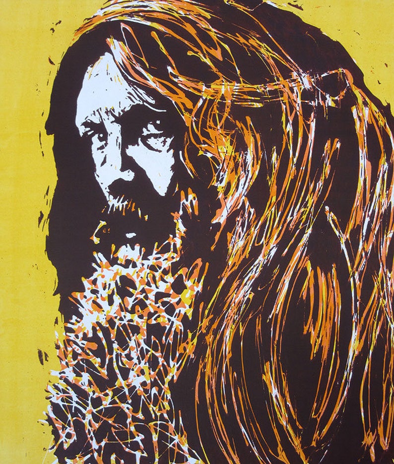 Portrait-painting of the Artist Alan Moore | Acrylics Picture Handmade ...