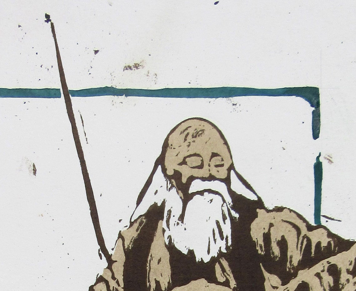 Painting Laozi | Acrylic Picture of the Author of the Daodejing ...