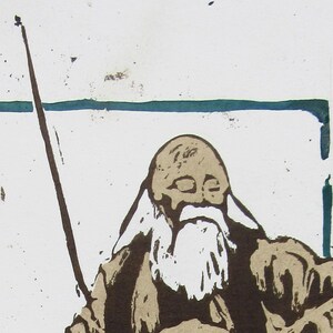 Painting Laozi | Acrylic Picture of the Author of the Daodejing ...