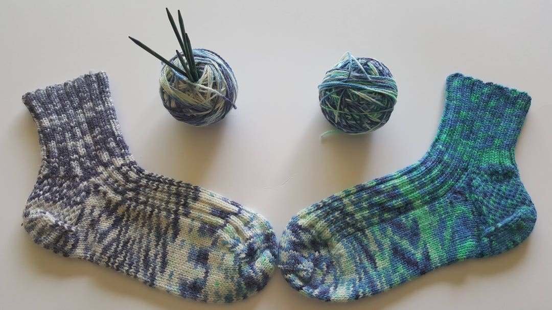 Simple Easy Cuff Down Knit Sock Pattern - Etsy