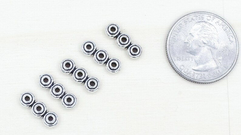 Silver Spacer Bar 3 Hole Separator Beads for Jewelry Making - Etsy