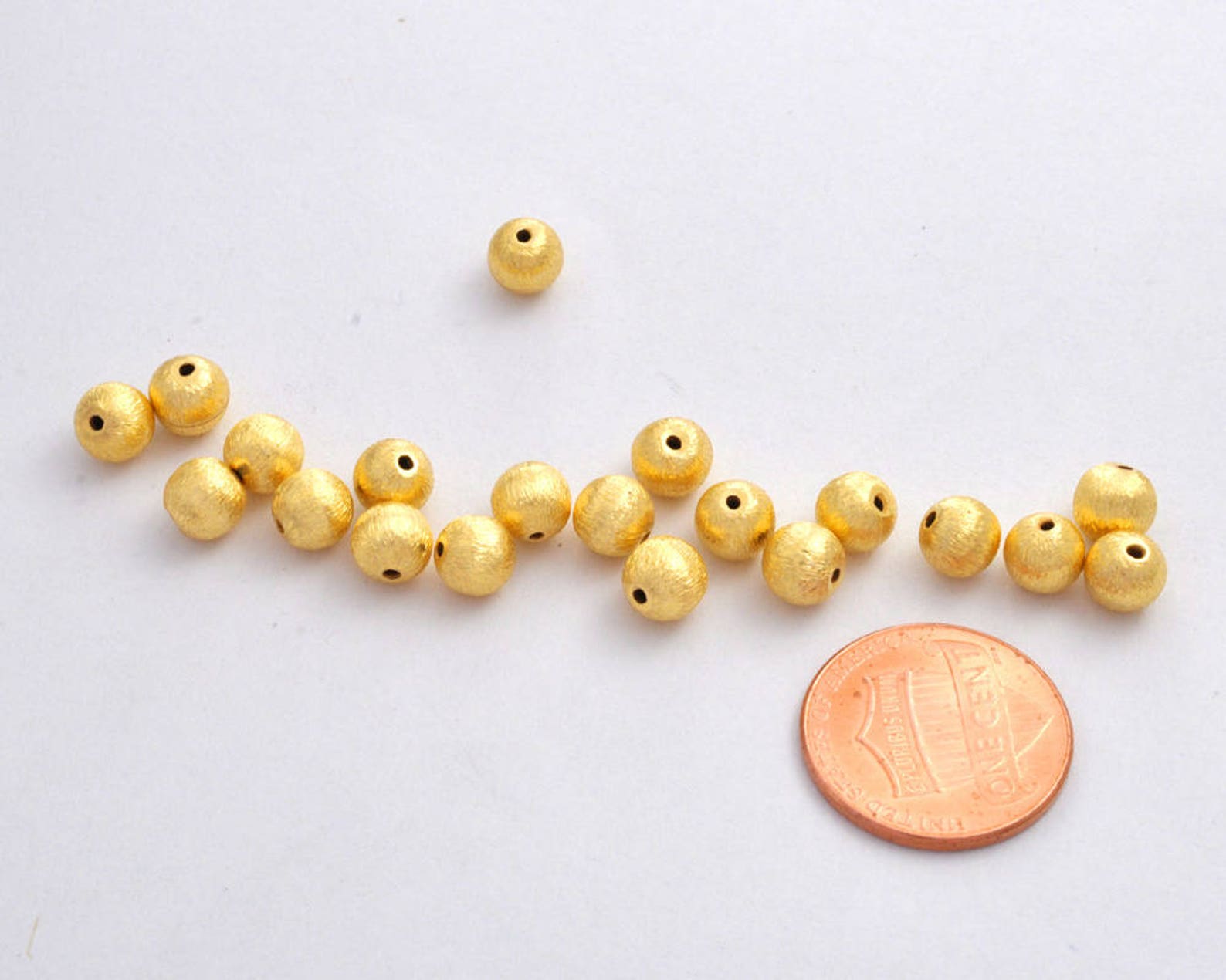 6mm 20pc Gold Balls Beads Brushed Gold Spacer Beads for - Etsy