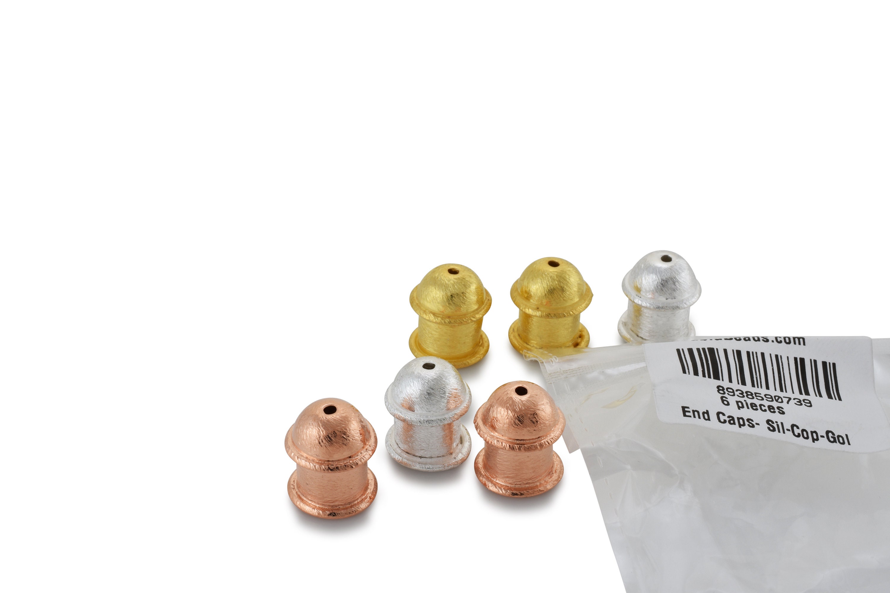 8mm Kumihimo Caps Gold, Silver, Copper End Caps for Leather Cord ...