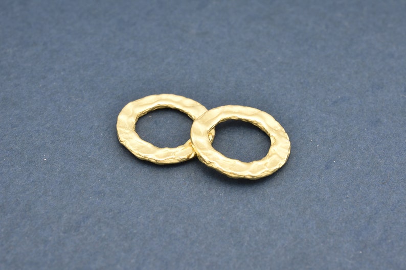 18mm Shiny Gold Washer Links - Artisan Handmade - Gold Circles ...