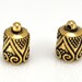 Gold End Caps With Loop, End Caps for Leather Cord, Tassel Caps, Gold ...