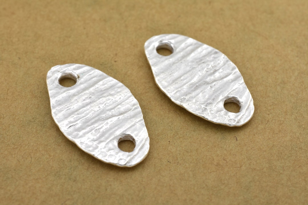Silver Plated Connector Links, Artisan Made Jewelry Making Findings ...