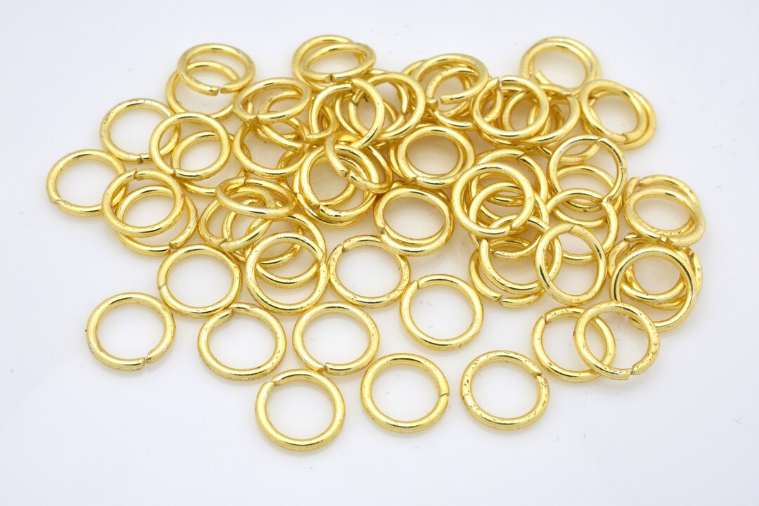 8mm - 71pc Gold Jump Rings, Tone Color Open Jump Rings for Jewelry ...