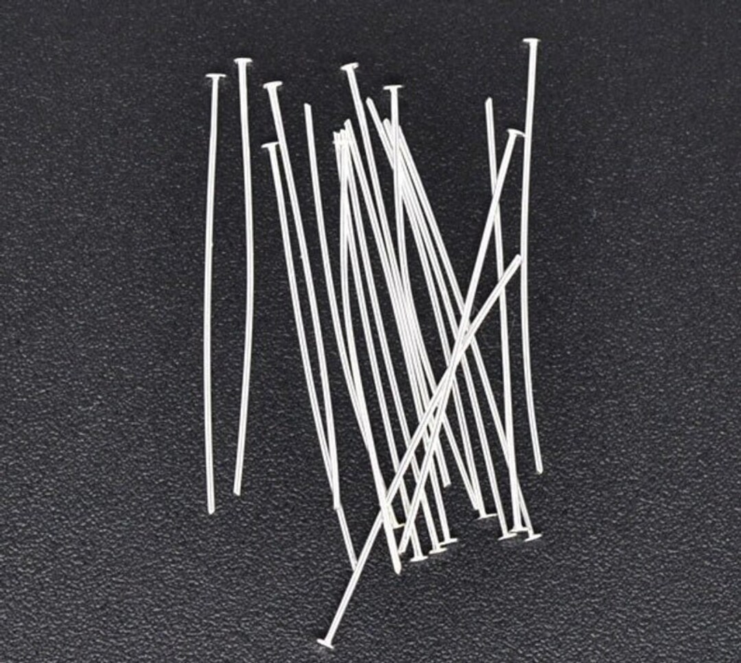 67pc Silver Plated Flat Top Head Pin, 24 Gauge, 52mm Long, 2 Inches ...