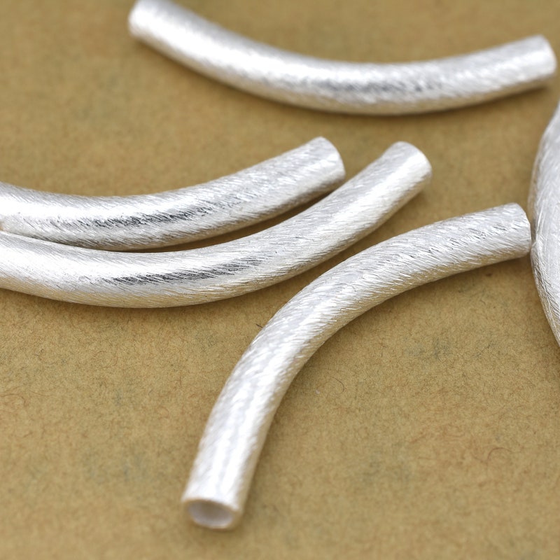 Silver Tube Beads - Etsy