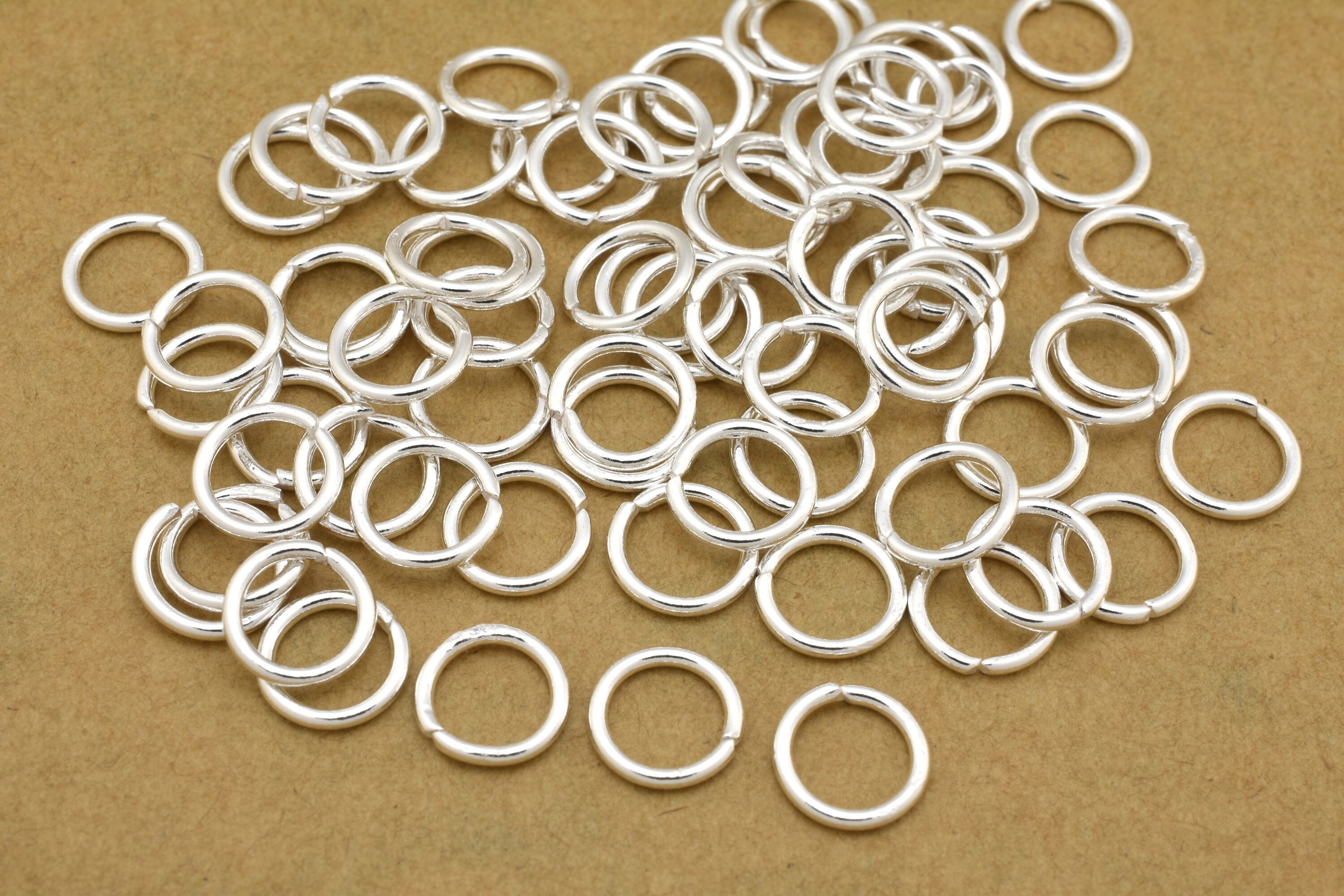 7mm 70pc silver jump rings silver plated open jump rings | Etsy