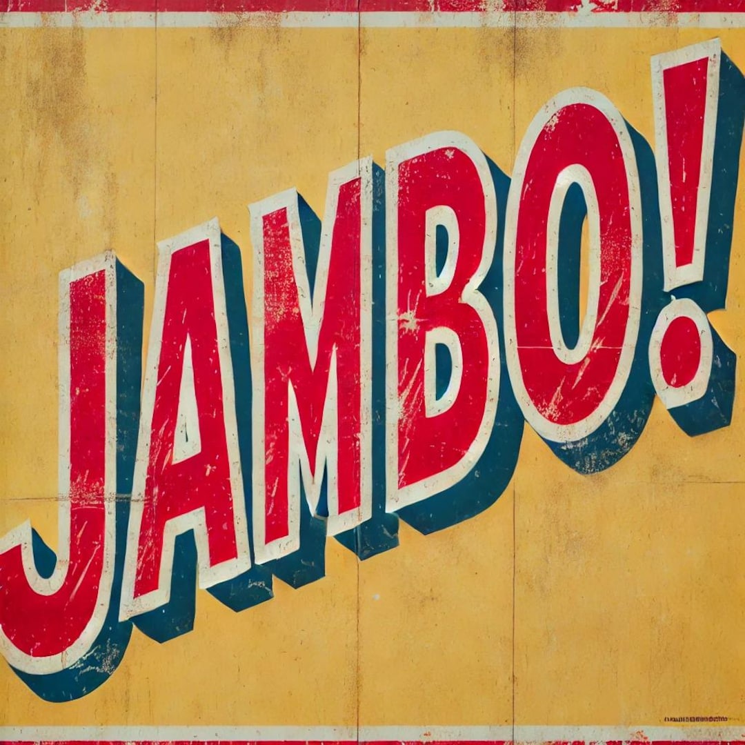 Retro 'jambo!' Disney Animal Kingdom Design for T-shirts, Mugs, Posters ...