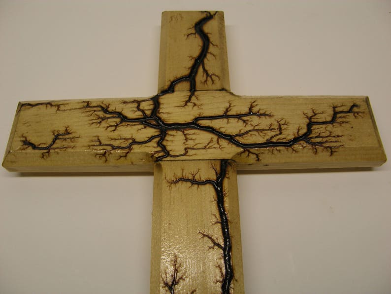 Cross With Lichtenberg Patterns - Etsy