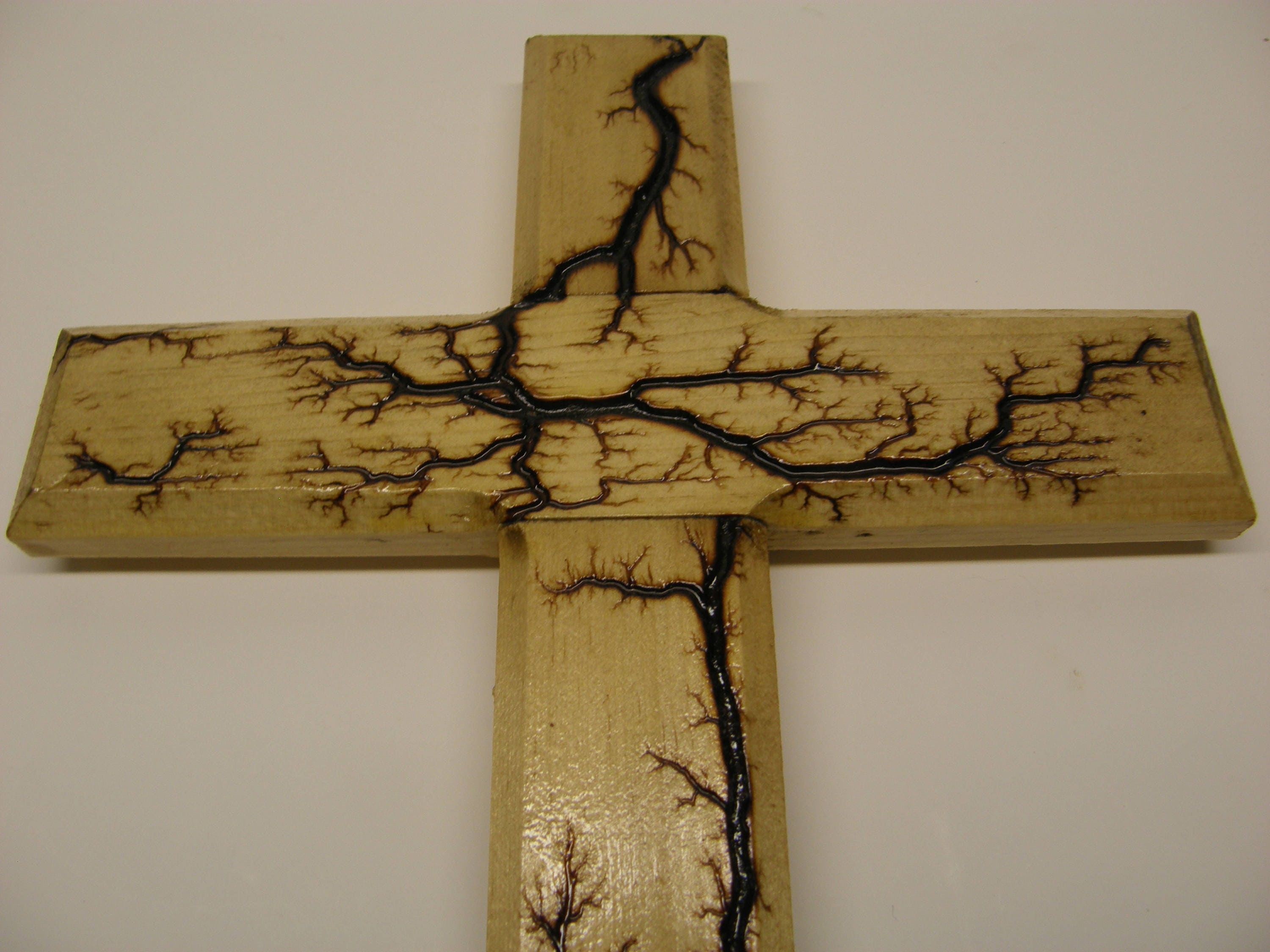 Cross With Lichtenberg Patterns - Etsy