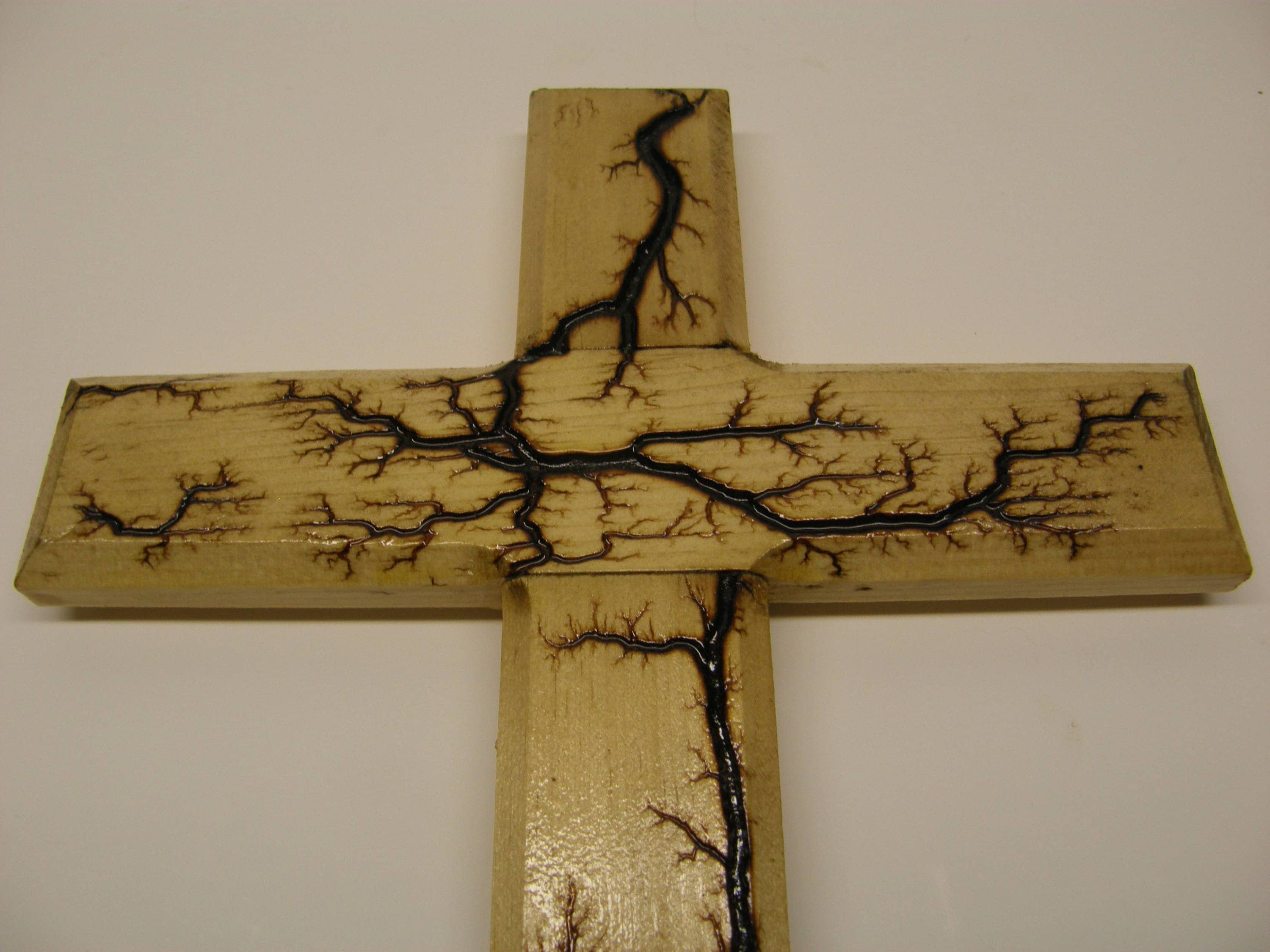 Cross With Lichtenberg Patterns - Etsy