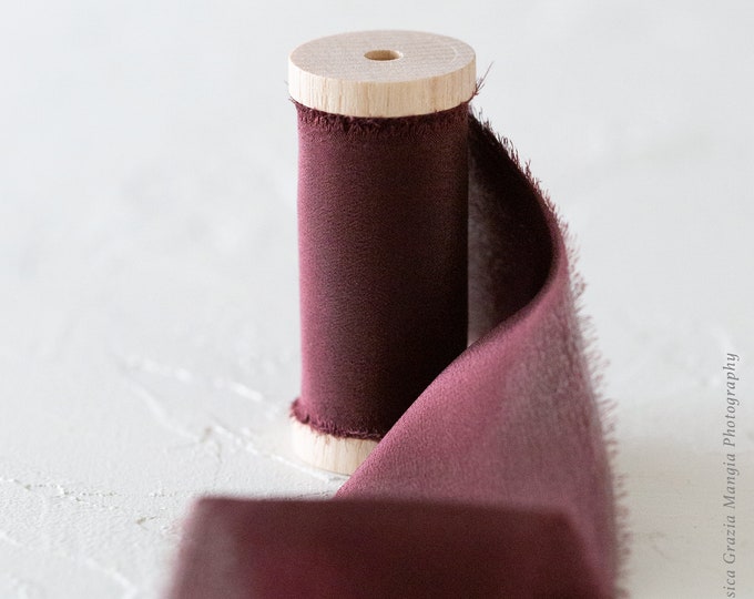 Red Burgundy Silk Ribbon - Etsy