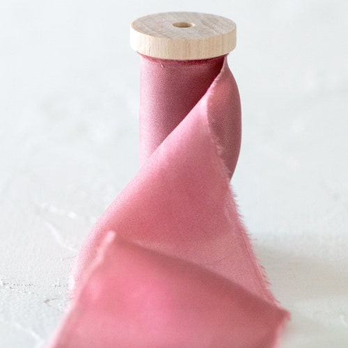 Champagne Cream Silk Chiffon Ribbon 2 Wide Hand Dyed | Etsy