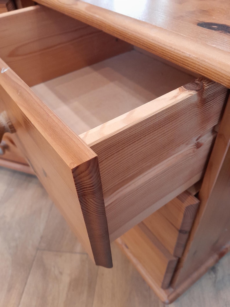 A Pair of Solid Pine Bedside Tables - Etsy UK