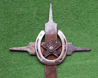 Farrier Rasp Cross - Farrier File Cross - Farrier Rasp Art - Metal Art ...
