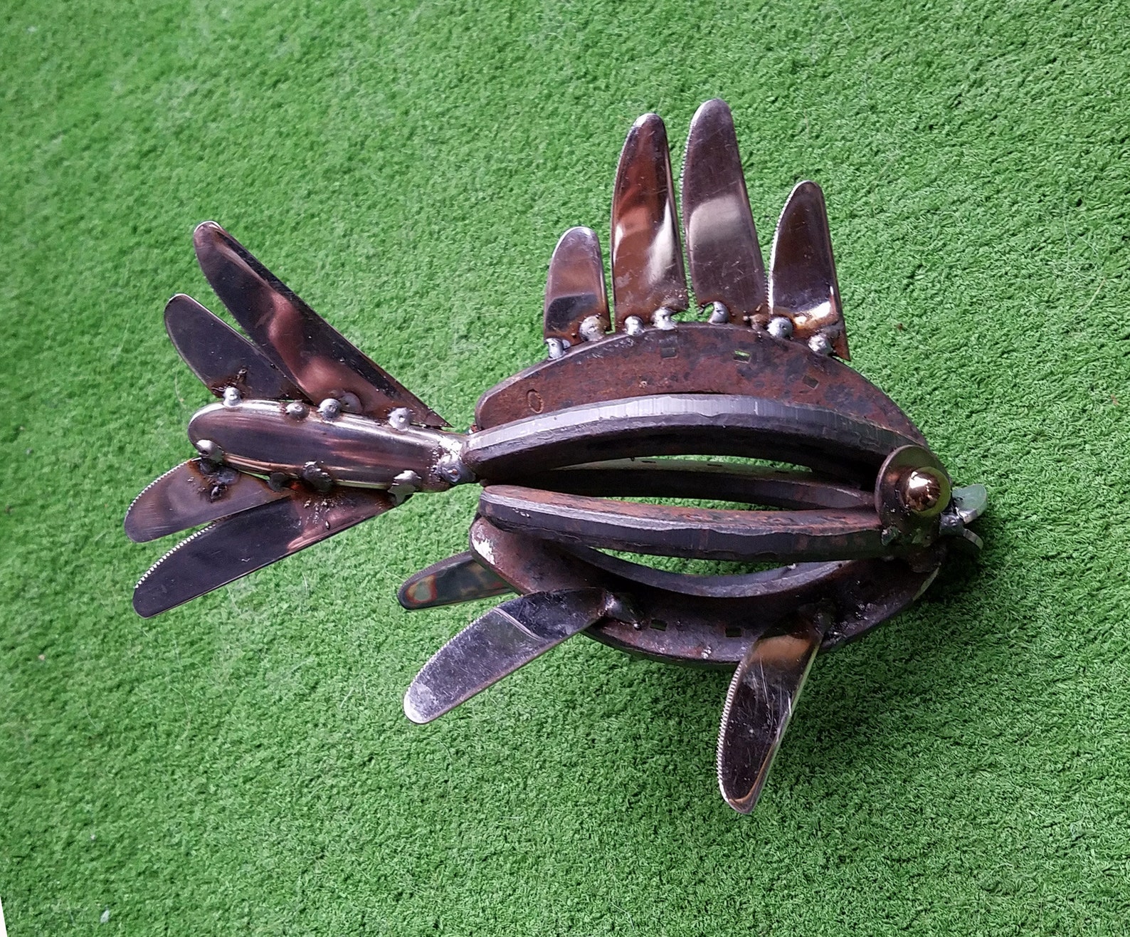 Horseshoe Art Fish Horseshoe Fish Cutlery Art - Etsy