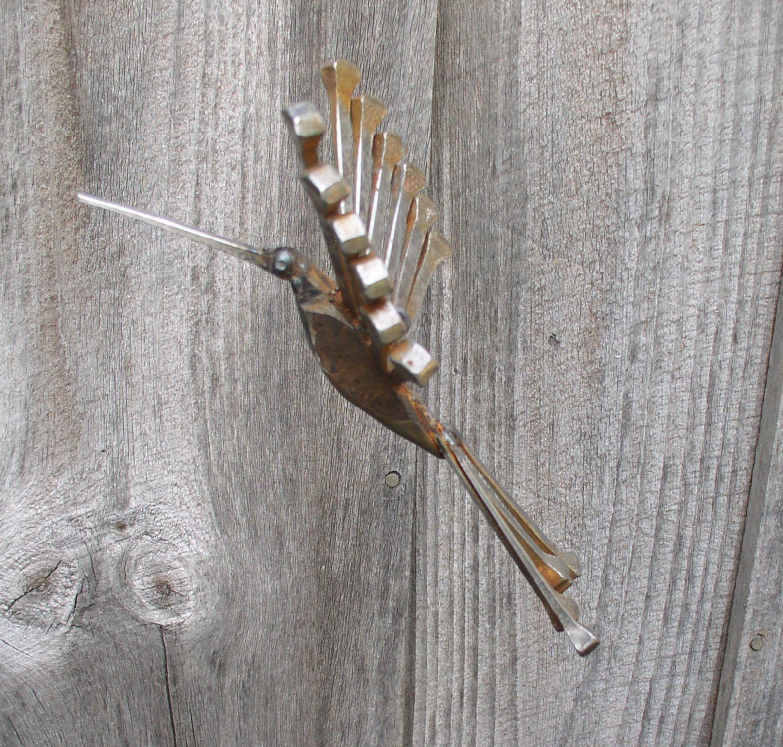 Hummingbird Metal Outdoor / Yard Tree Decor / Metal - Etsy
