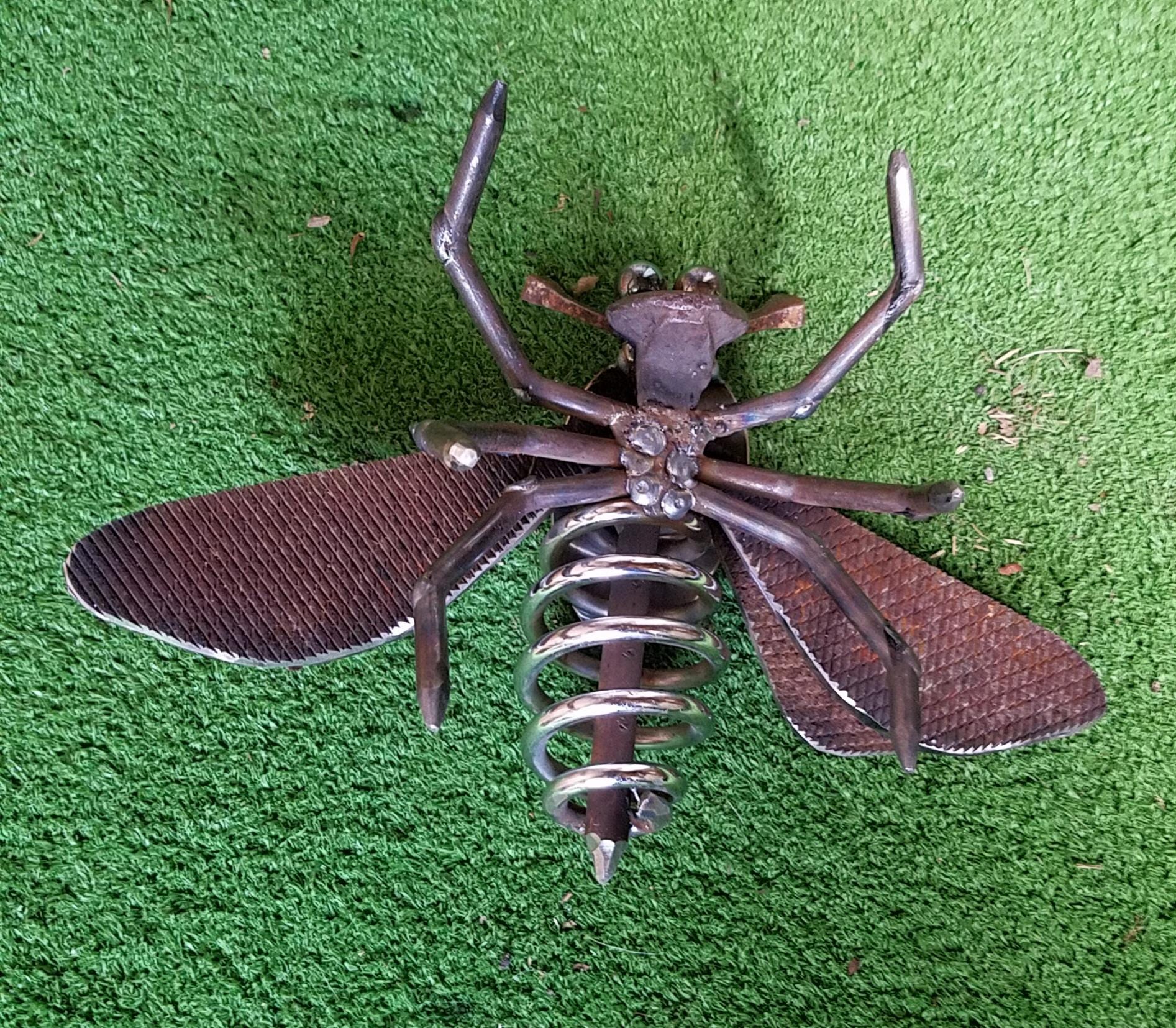 Bumblebee - Railroad Spike Art - Recycled Metal Garden Sculpture - Etsy