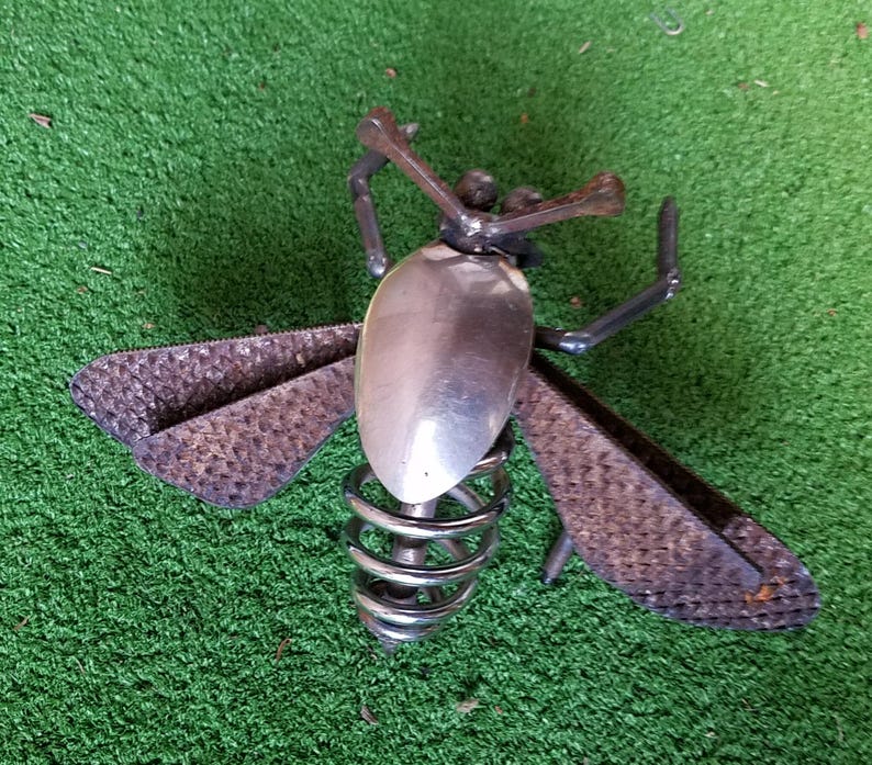 Bumblebee - Railroad Spike Art - Recycled Metal Garden Sculpture - Etsy