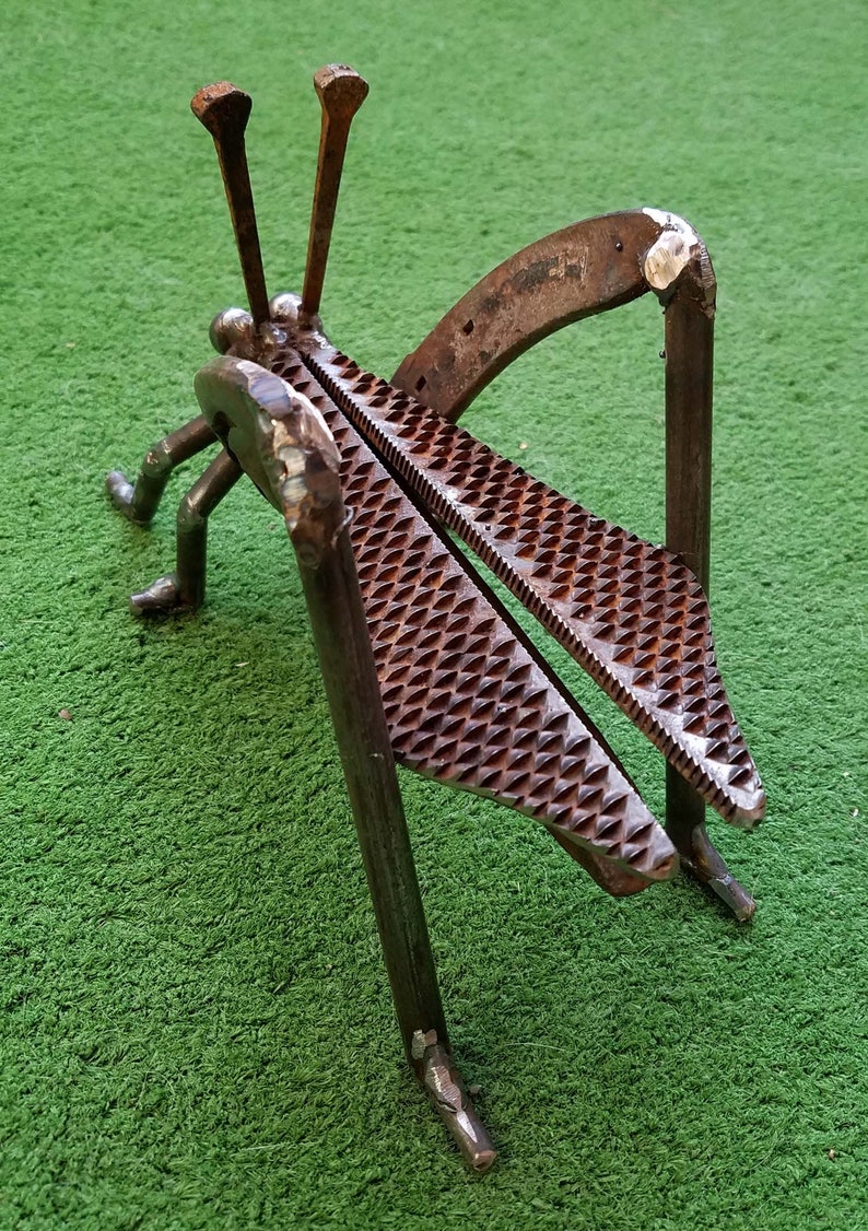 Railroad Spike Grasshopper Sculpture: Recycled Metal Garden Art - Etsy