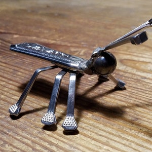Cutlery Beetle Art: Recycled Kitchenware Bug With Horseshoe Nails - Etsy