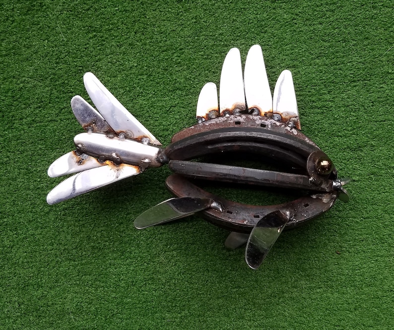 Horseshoe Art Fish Horseshoe Fish Cutlery Art - Etsy