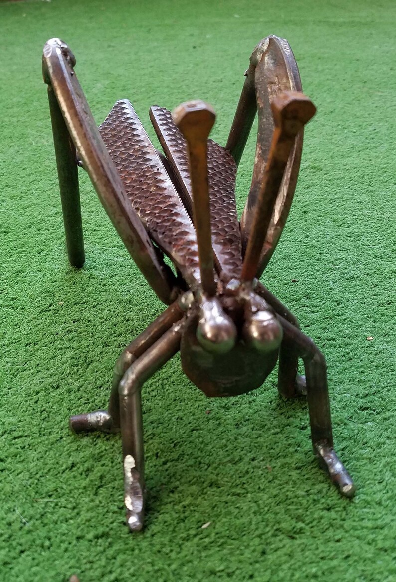 Railroad Spike Grasshopper Sculpture: Recycled Metal Garden Art - Etsy