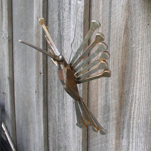 Hummingbird Metal Outdoor / Yard Tree Decor / Metal Hummingbird Outdoor ...