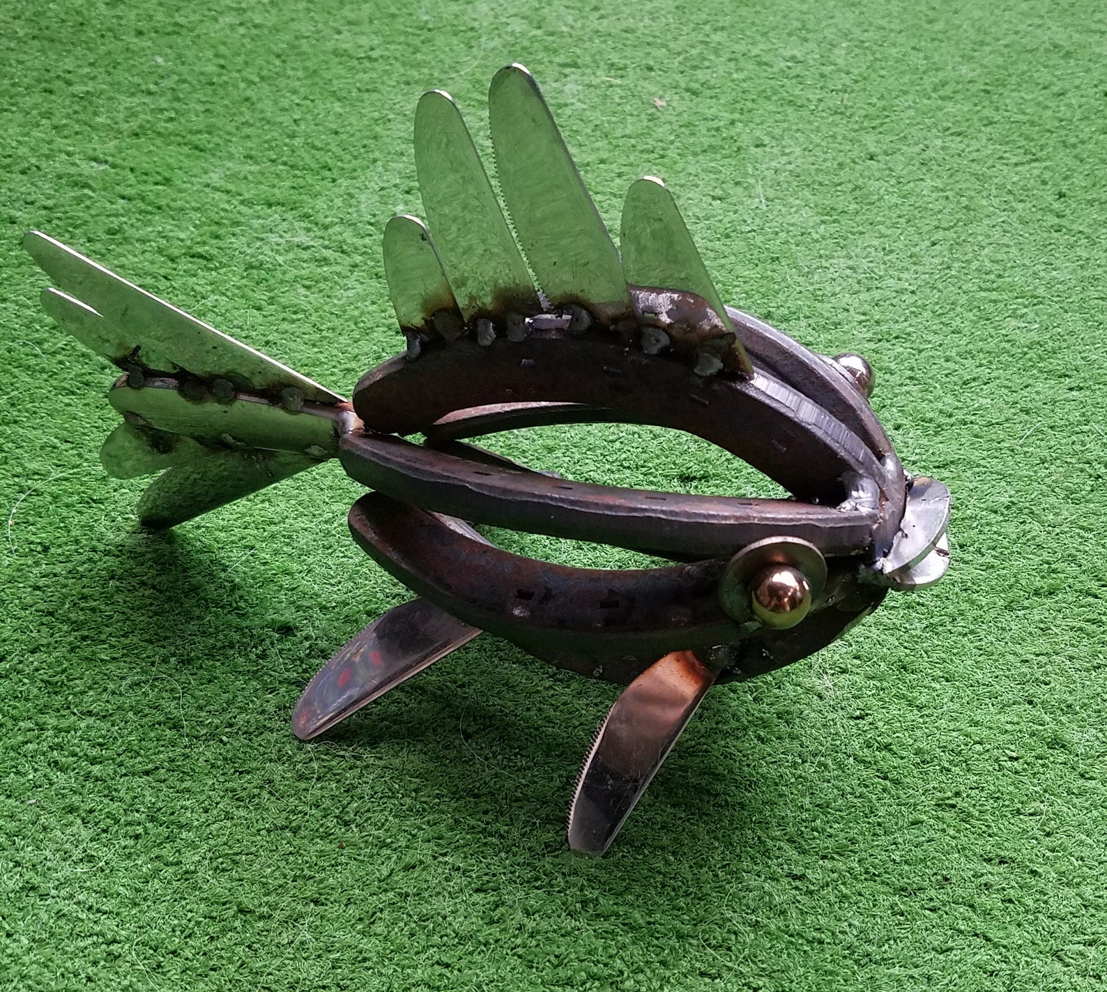 Horseshoe Art Fish Horseshoe Fish Cutlery Art - Etsy