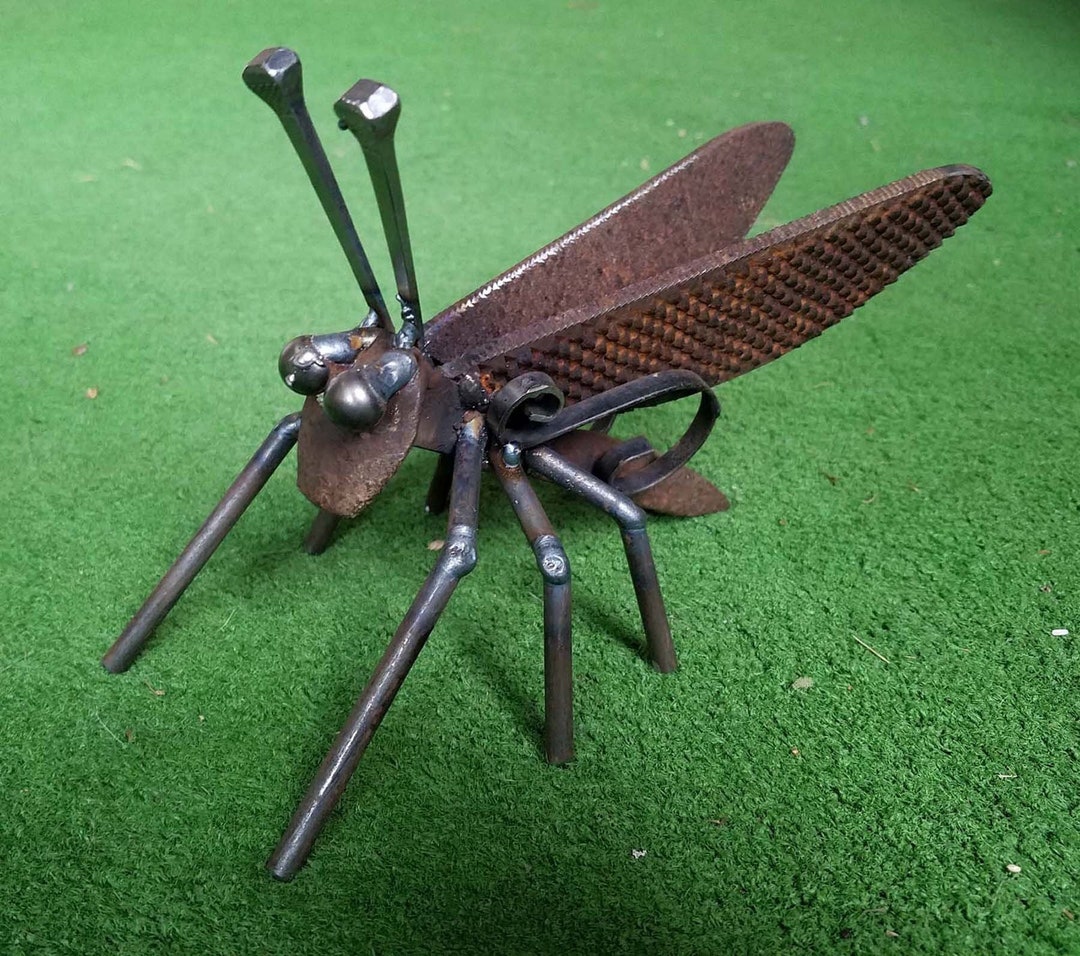 Railroad Spike Dragonfly Art: Recycled Metal Garden Sculpture - Etsy